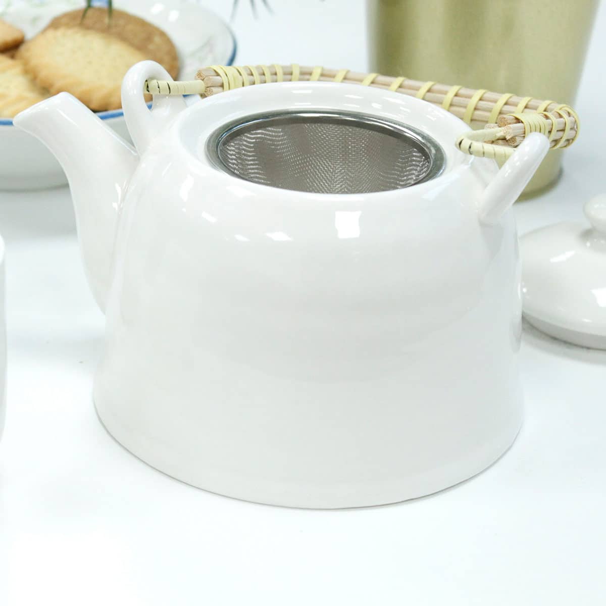 Classic White Ceramic Herbal Teapot Set - 2025 Offers | Artisan Teas